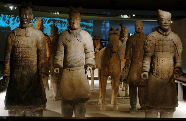 On duty with the Terracotta Army