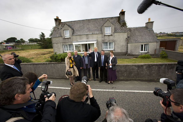 Donald Trump pays visit to ancestral home