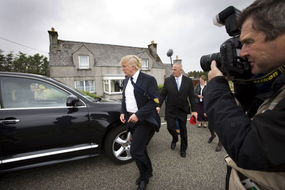 Donald Trump pays visit to ancestral home