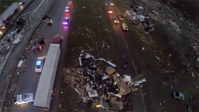 Arkansas Tornado Drone Footage Shows Devastation Video Us News 6864