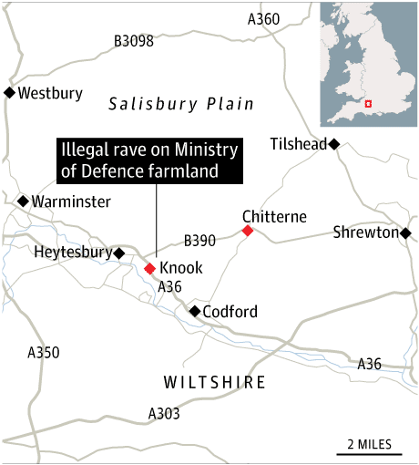 Policeman injured at illegal rave in Wiltshire | Crime | The Guardian