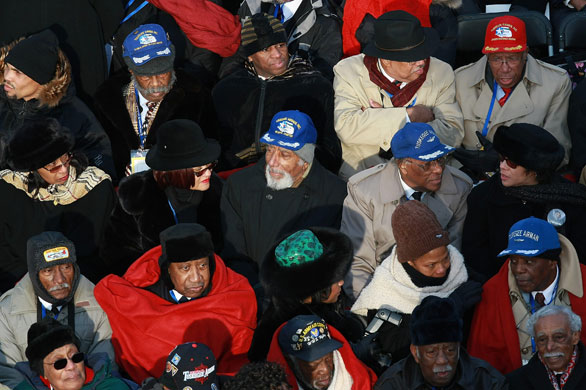 Inauguration day crowds for Barack Obama
