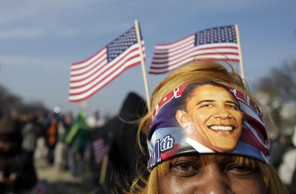 Inauguration day crowds for Barack Obama