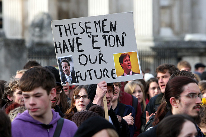 Student protest placard slogans