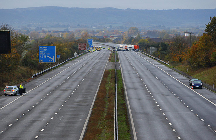 M5 accident – in pictures