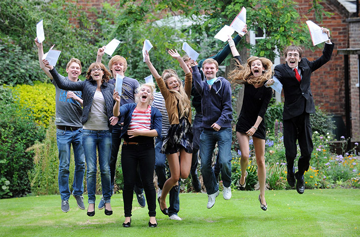 A-level results – in pictures
