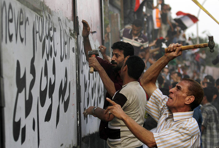 Israeli embassy is attacked in Cairo - in pictures