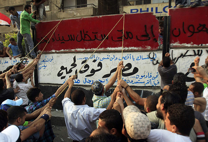 Israeli embassy is attacked in Cairo - in pictures
