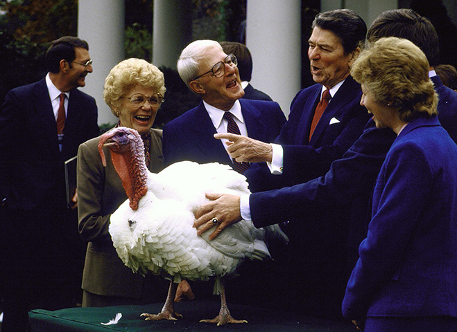 Thanksgiving turkeys pardoned by US presidents – in…