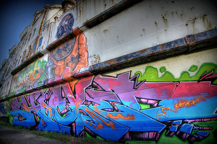 Duke of Lancaster graffiti art ship – in pictures