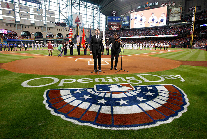 MLB opening night: Houston Astros v Texas Rangers – in…