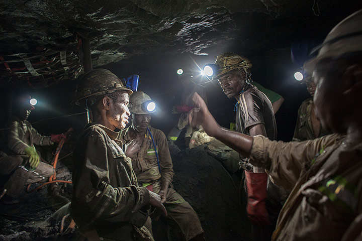 Marikana miners toil long and hard, 1,000 metres…