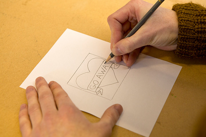 Project: how to make a linocut card - in pictures