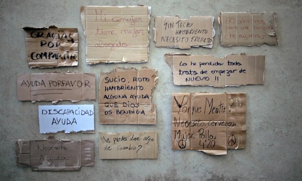 Homeless Cardboard Signs