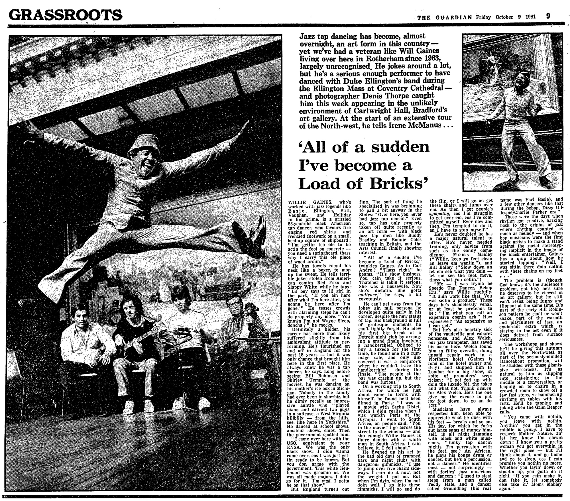 From the archive, 9 October 1981: Interview with American tap dancer ...