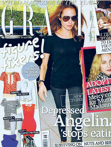 The Jen-Brad-Angelina love triangle in magazine covers